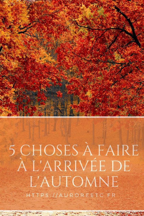 5 choses à faire à l'arrivée de l'automne ⋆ Aurore, etc...